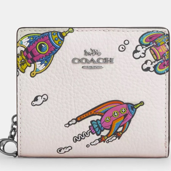 Coach | Bags | Coach Cosmic Coach Snap Wallet With Rocket Print | Poshmark
